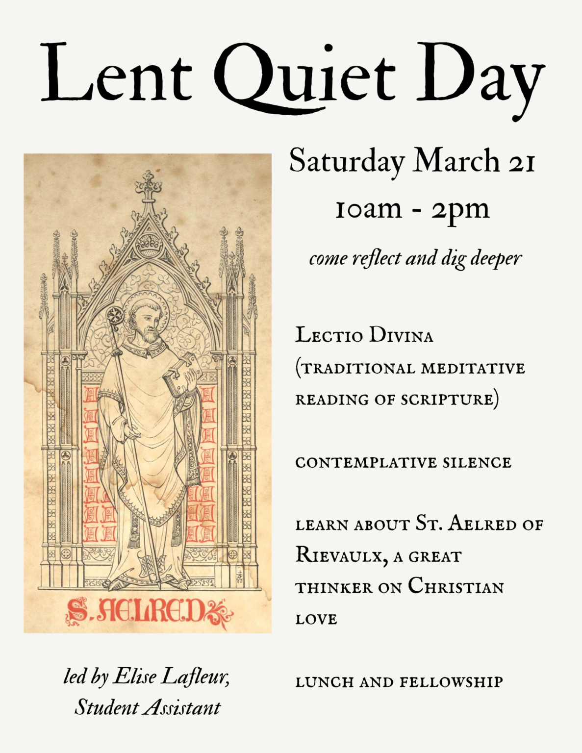 Lent Quiet Day: Sat, March 21 – The Cathedral Church of St Michael ...